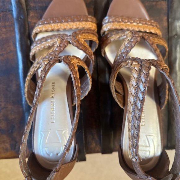 Etienne Aigner | Shoes | Etienne Aigner Epeanut Brown And Beige Braided ...